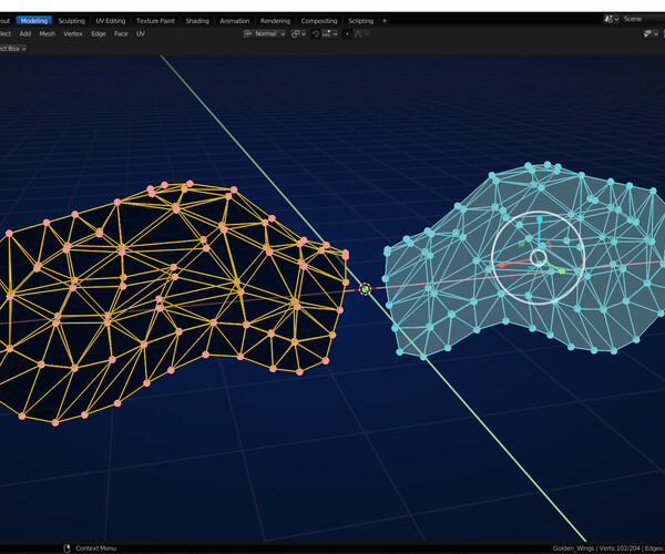 ArtStation - Low Poly Animated Golden Wings | Game Assets