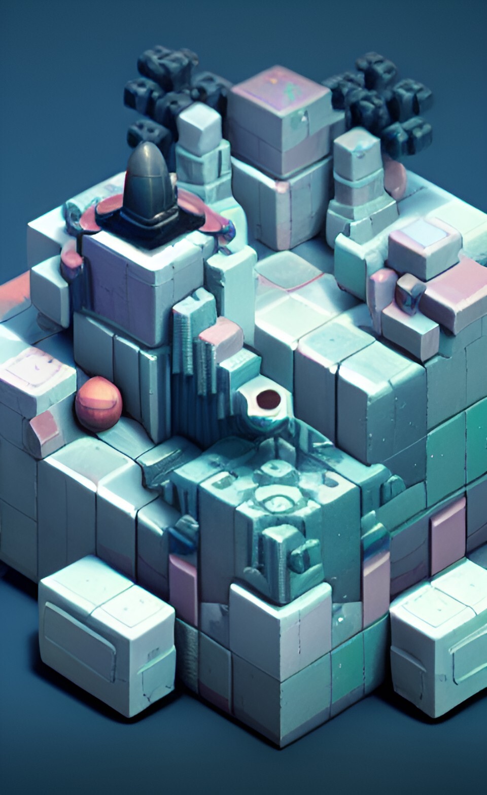 ArtStation - greeble isometric base-1600-jpg pack wombo art | Game Assets