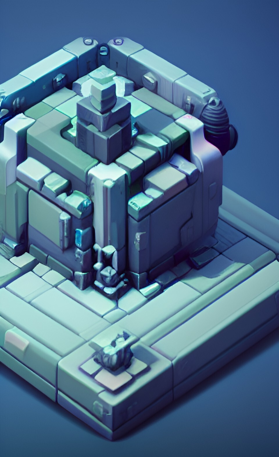 ArtStation - greeble isometric base-1600-jpg pack wombo art | Game Assets