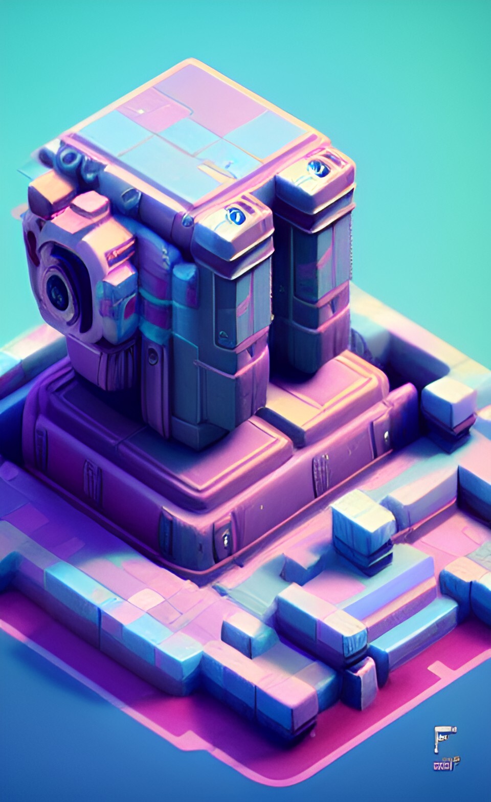 ArtStation - greeble isometric base-1600-jpg pack wombo art | Game Assets