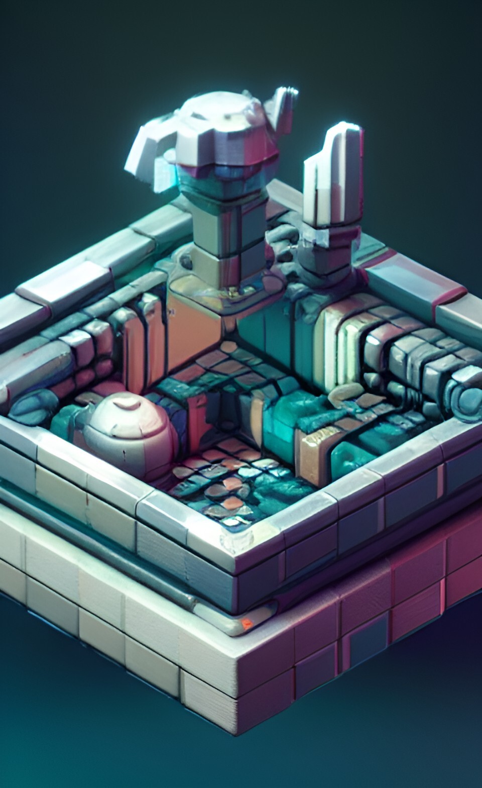 ArtStation - greeble isometric base-1600-jpg pack wombo art | Game Assets