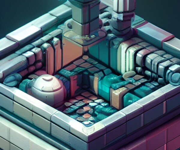 ArtStation - greeble isometric base-1600-jpg pack wombo art | Game Assets
