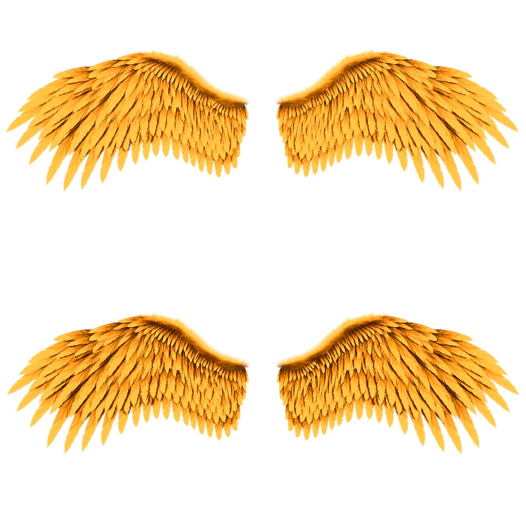 ArtStation - Low Poly Animated Golden Wings | Game Assets