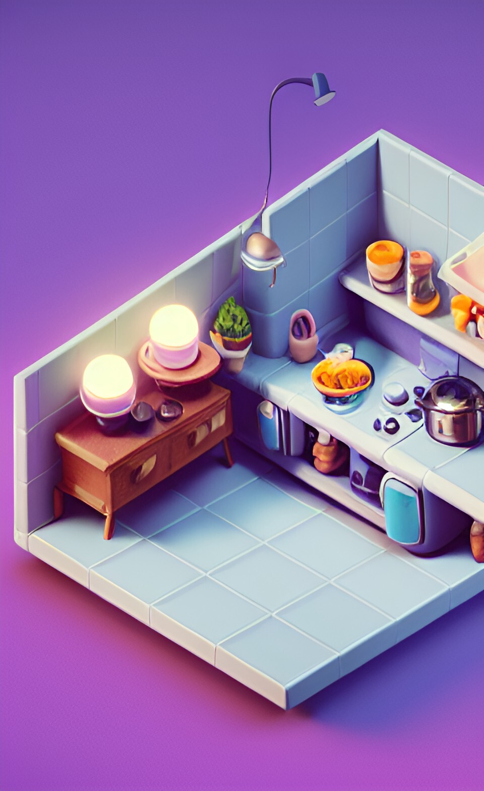 ArtStation - cute kitchen pixar render-2700-jpg pack wombo art | Artworks