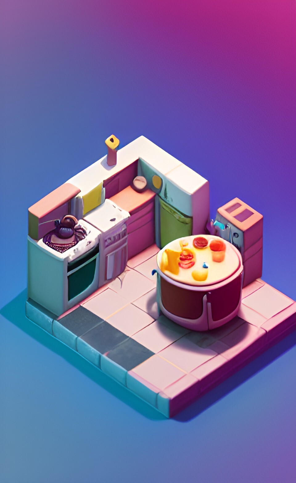 ArtStation - cute kitchen pixar render-2700-jpg pack wombo art | Artworks