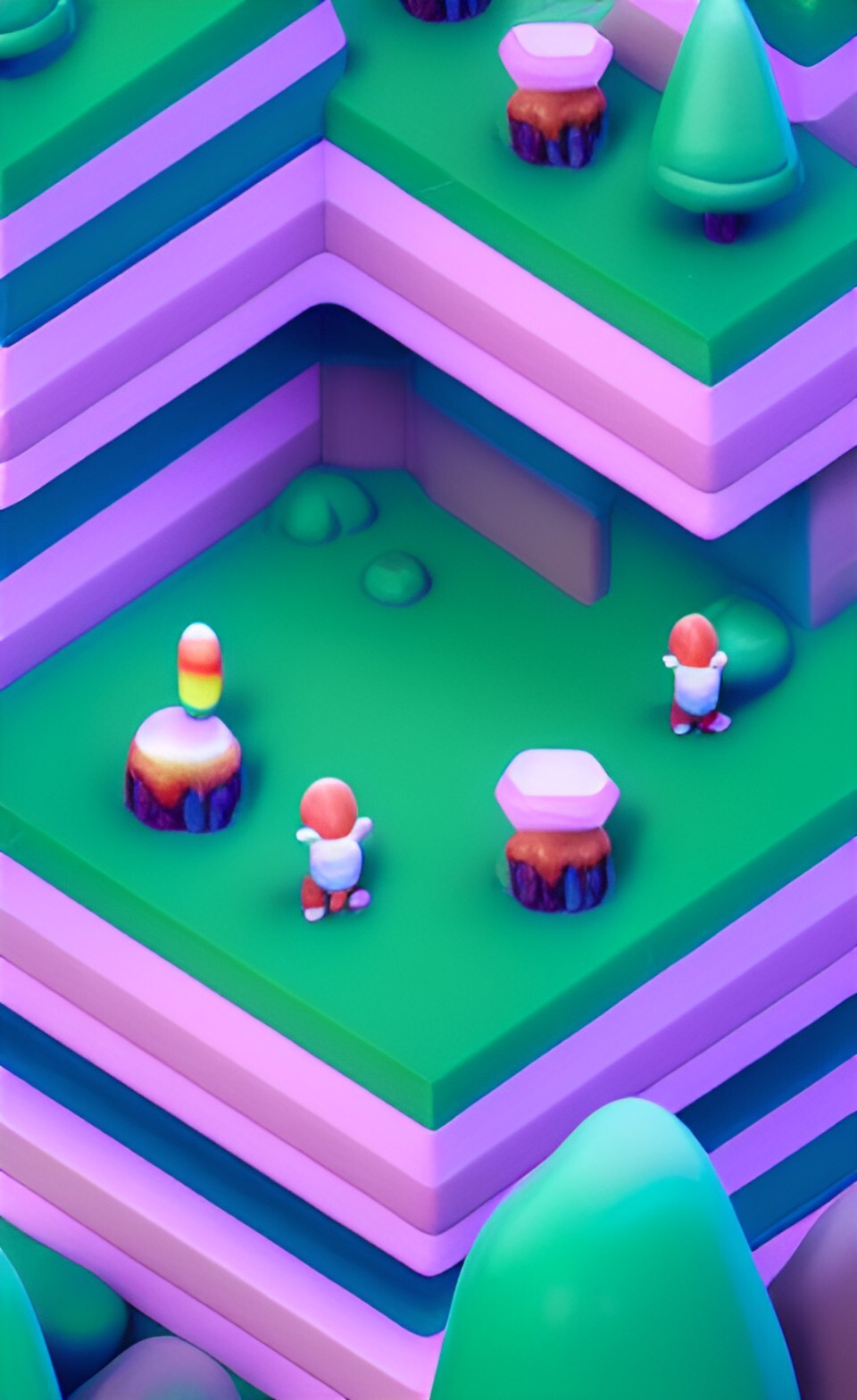 ArtStation - isometric wonderland candy clash forest -2500-jpg pack ...