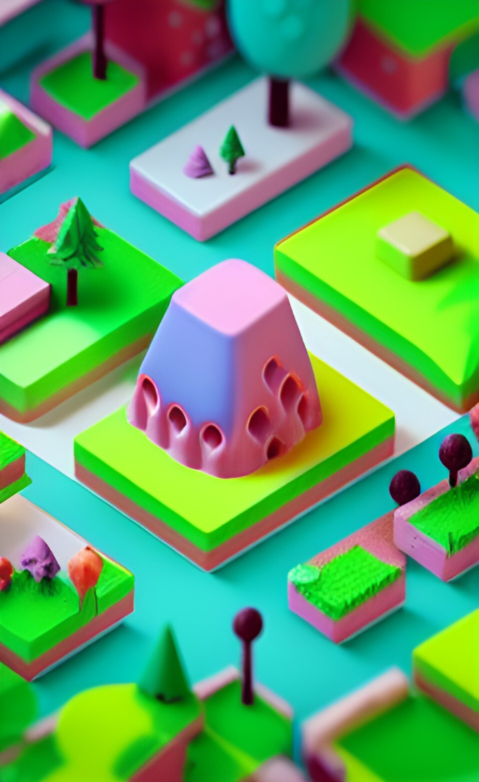 ArtStation - isometric wonderland candy clash forest -2500-jpg pack ...