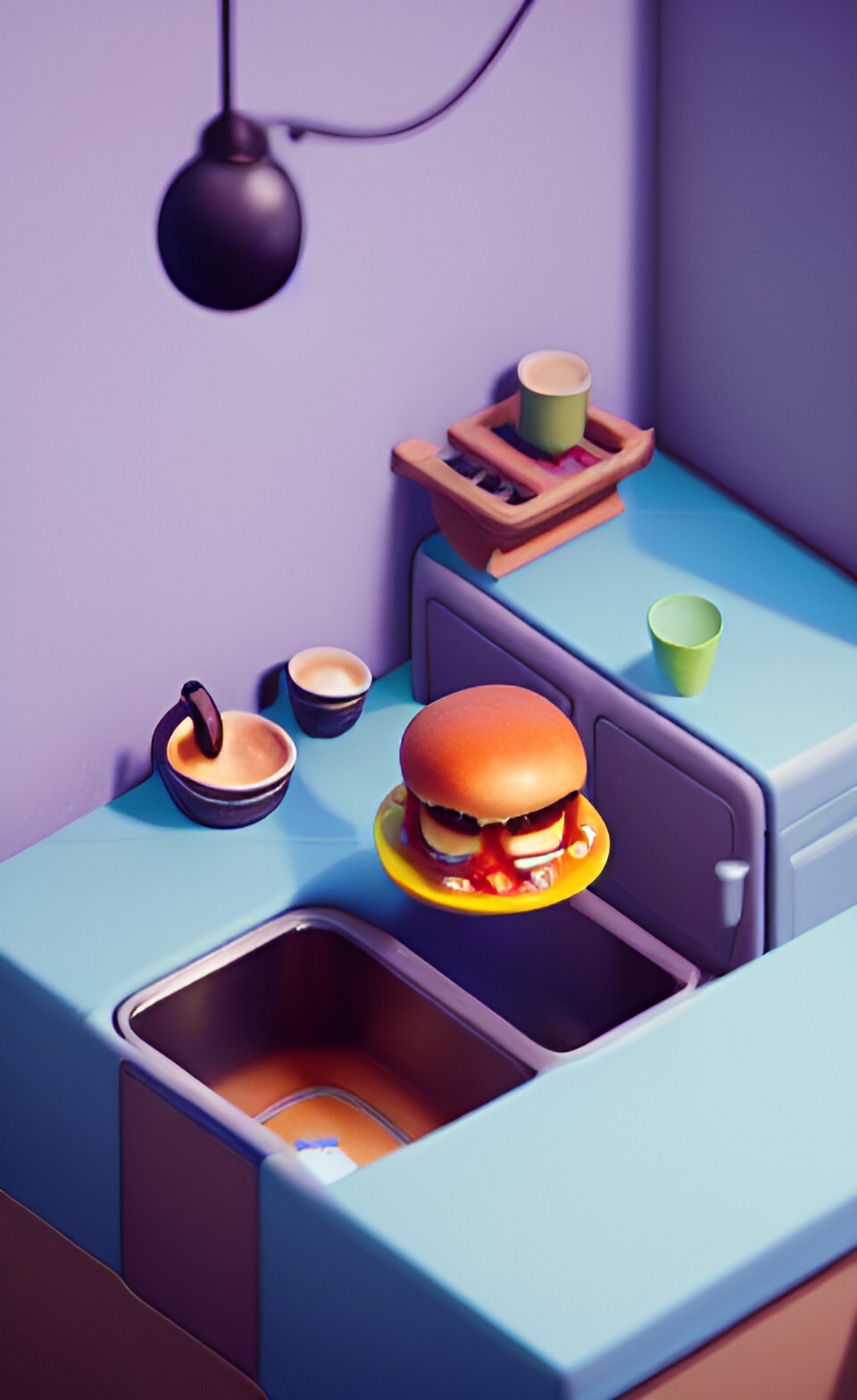 ArtStation - cute kitchen pixar render-2700-jpg pack wombo art | Artworks