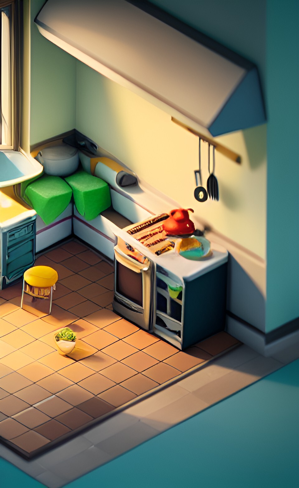 ArtStation - cute kitchen pixar render-2700-jpg pack wombo art | Artworks
