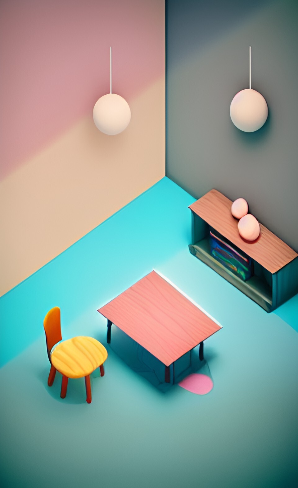 ArtStation - isometric gradient childroom illustrator-1600-jpg pack wombo art | Artworks