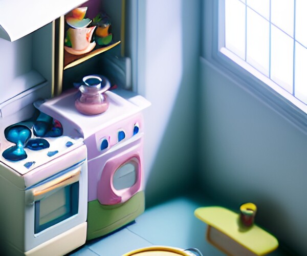 ArtStation - cute kitchen pixar render-2700-jpg pack wombo art | Artworks
