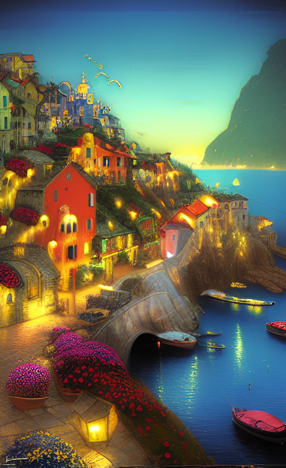 ArtStation - Italian Fantasy village along a coastline 800-jpg pack ...