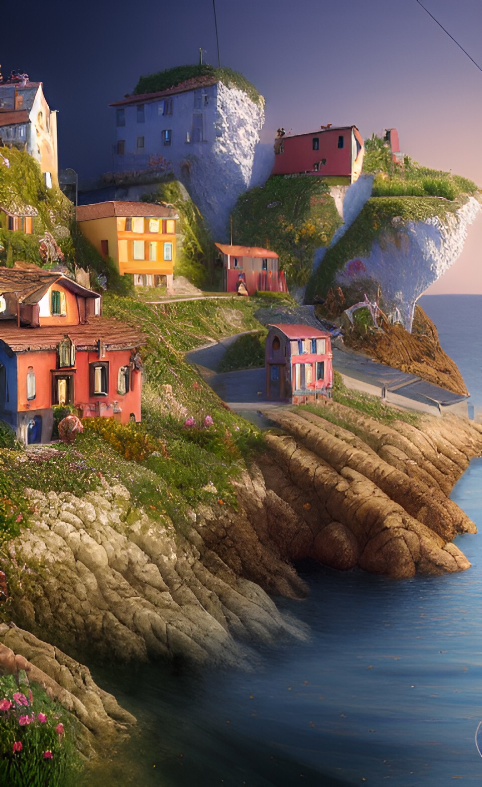 ArtStation - Italian Fantasy village along a coastline 800-jpg pack ...