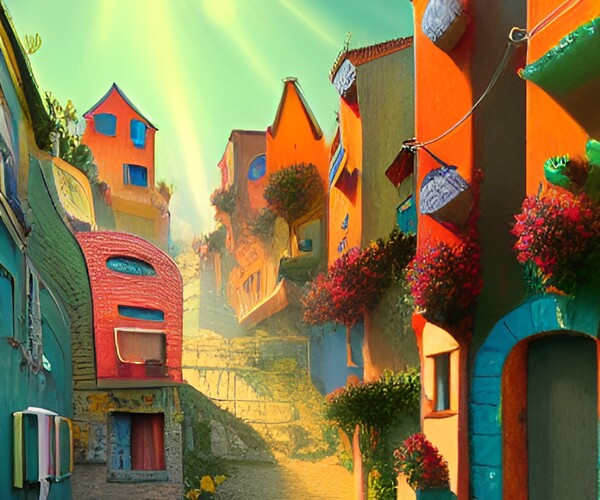 ArtStation - Italian Fantasy village along a coastline 800-jpg pack ...