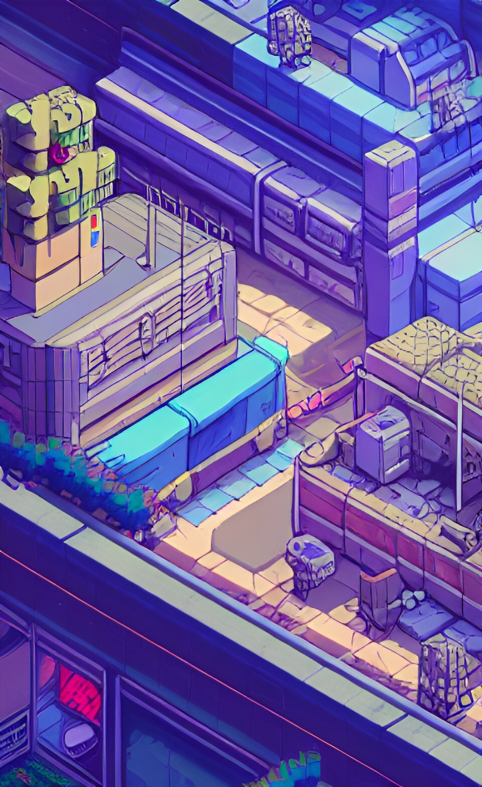 ArtStation - neo-tokyo isometric 3800 jpg pack wombo art | Artworks
