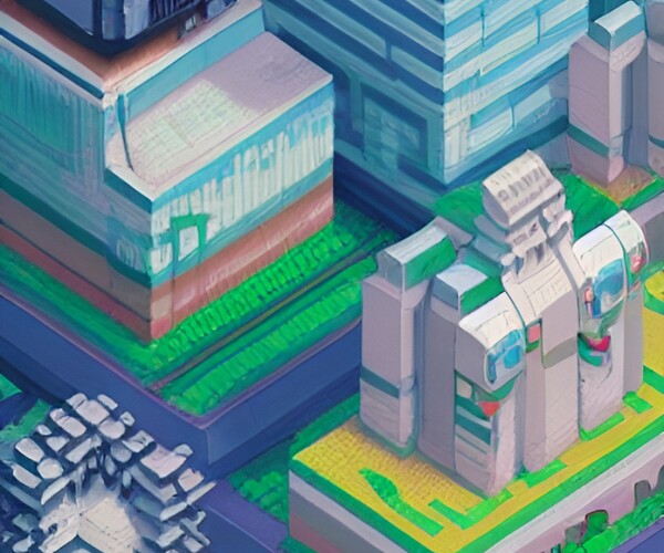 ArtStation - neo-tokyo isometric 3800 jpg pack wombo art | Artworks