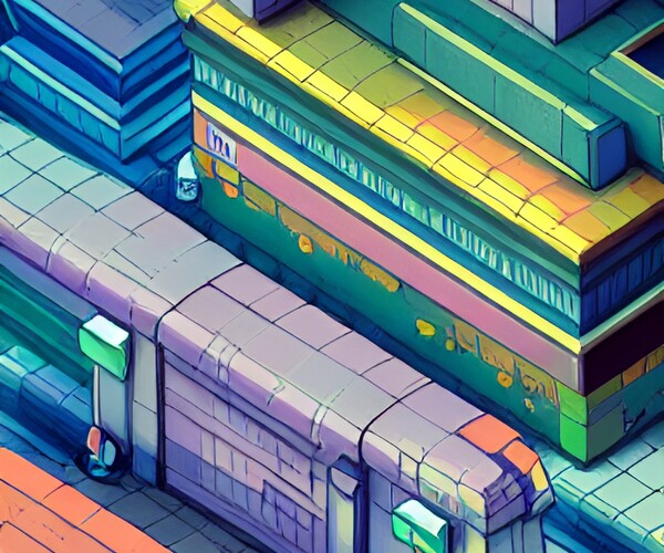 ArtStation - neo-tokyo isometric 3800 jpg pack wombo art | Artworks