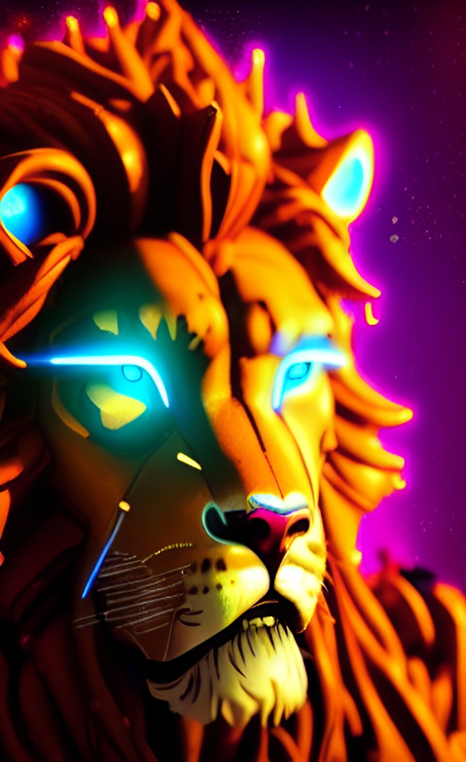 ArtStation - 948 glowwave portrait of lion man-1800-jpg pack wombo art ...