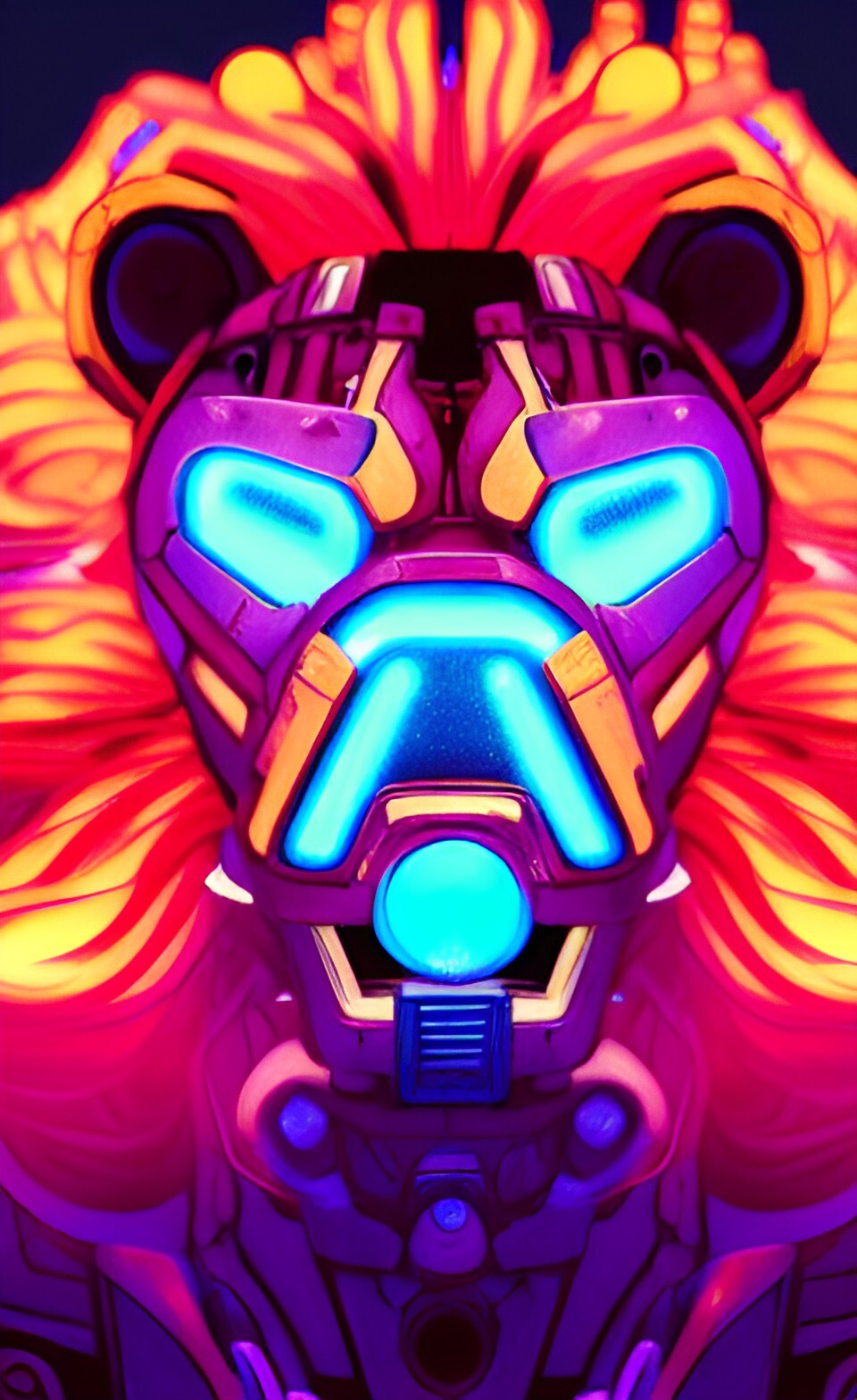ArtStation - 948 glowwave portrait of lion man-1800-jpg pack wombo art ...