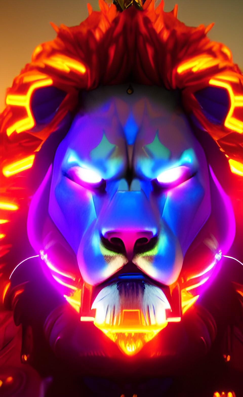 ArtStation - 948 glowwave portrait of lion man-1800-jpg pack wombo art ...