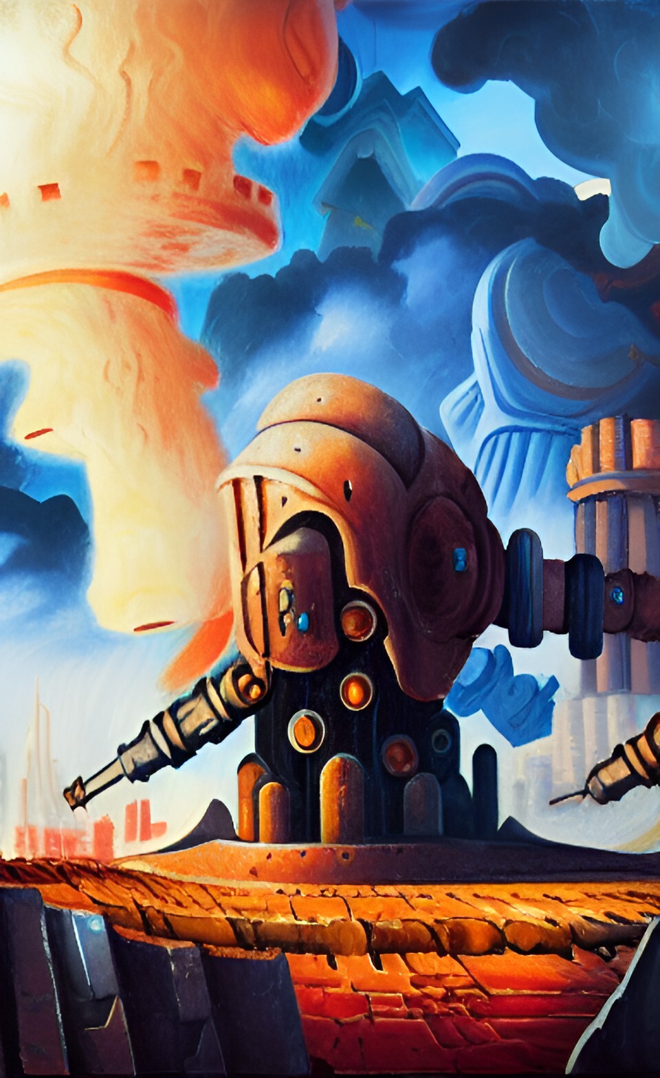 ArtStation - 951 colossal mechanical steam golem-1600-jpg pack wombo ...