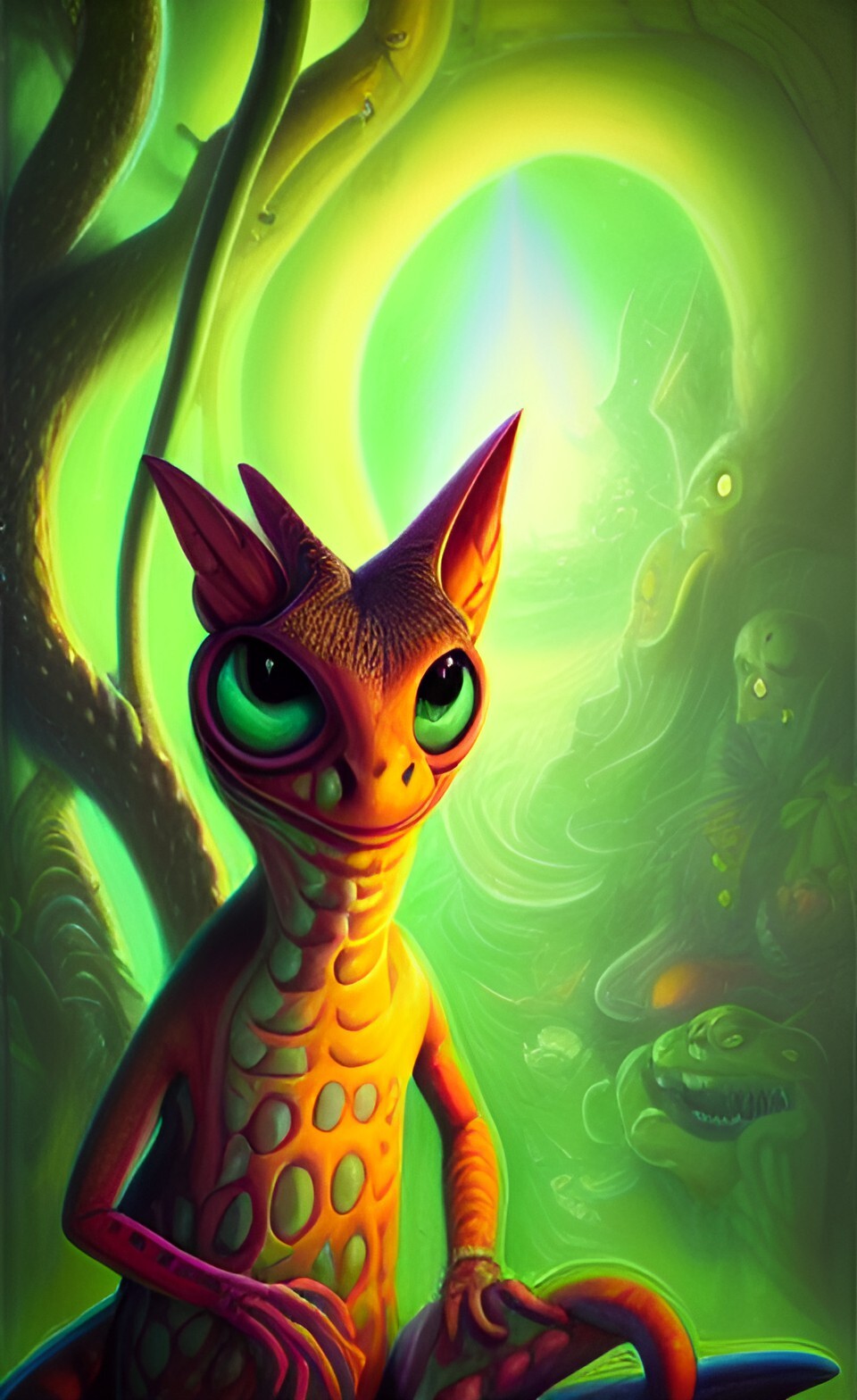 ArtStation - Kriss is a lizard -2100-jpg pack wombo art | Artworks