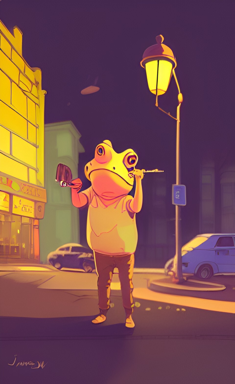ArtStation - cartoon of a toad smoking 2200-jpg pack wombo art | Artworks