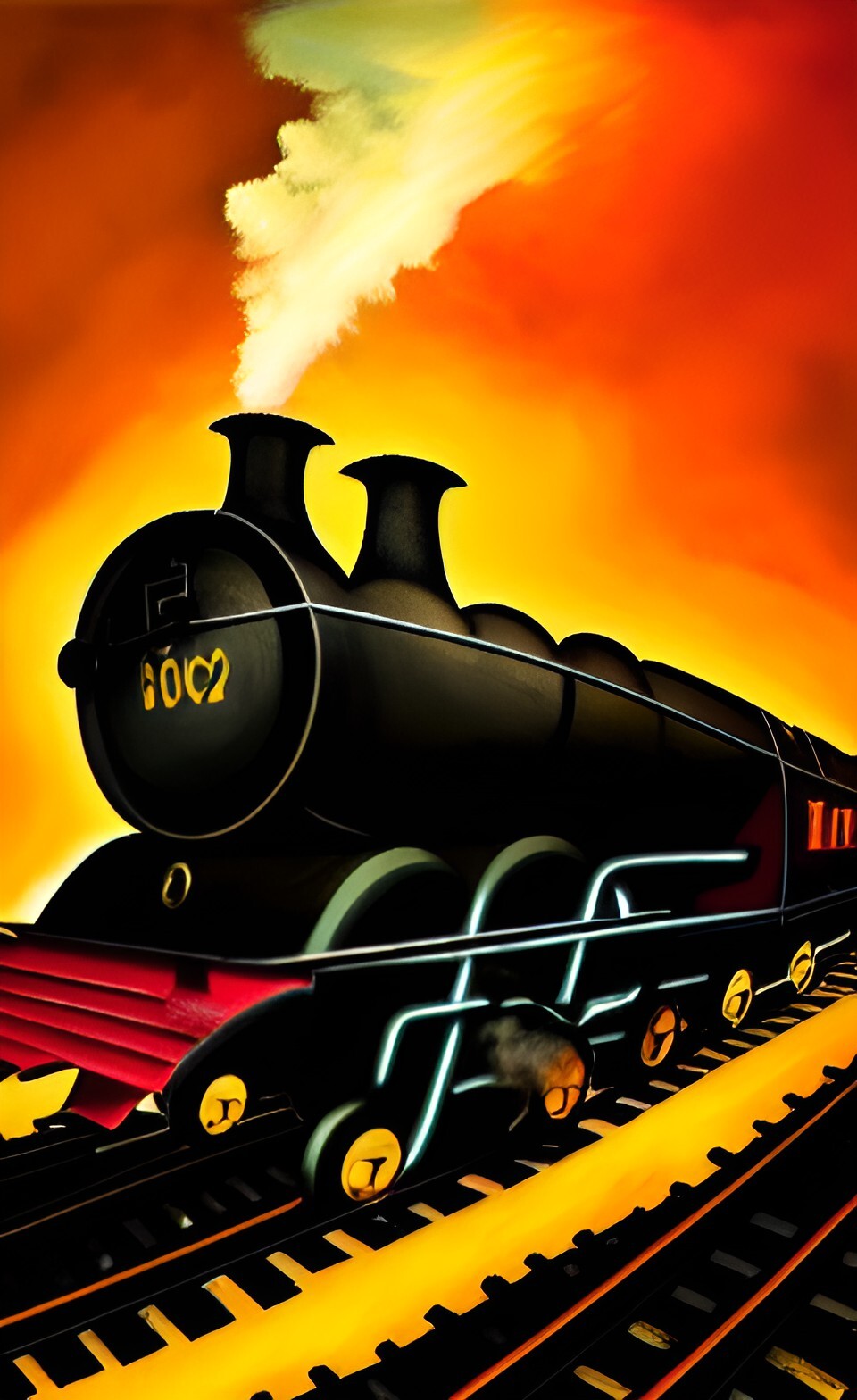 ArtStation - steam train 2300-jpg pack wombo art | Artworks