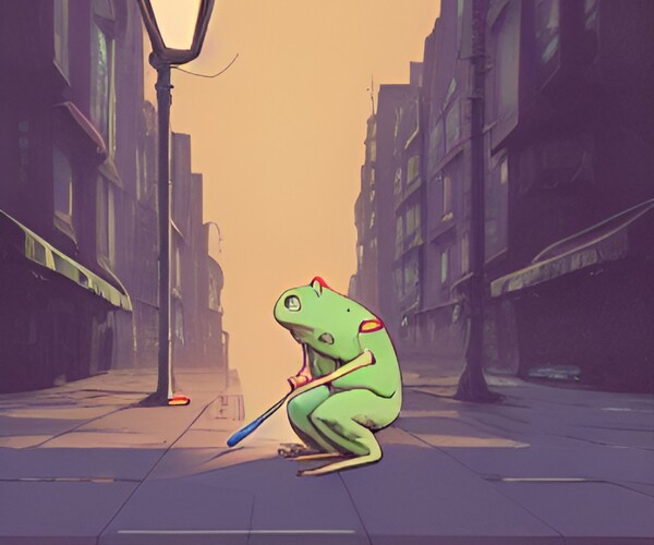 ArtStation - cartoon of a toad smoking 2200-jpg pack wombo art | Artworks