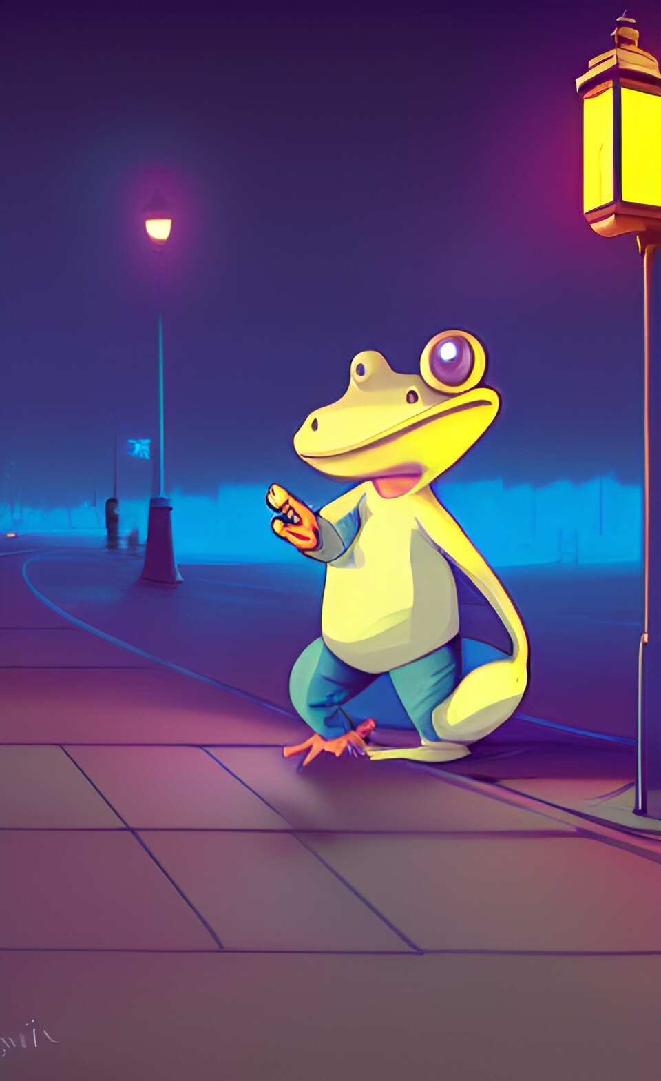 ArtStation - cartoon of a toad smoking 2200-jpg pack wombo art | Artworks
