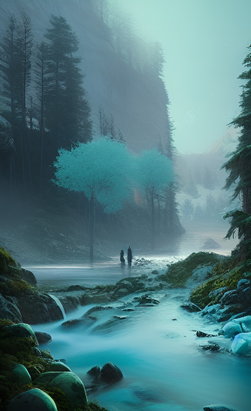 ArtStation - ethereal turquoise river-3300-jpg pack wombo art | Artworks