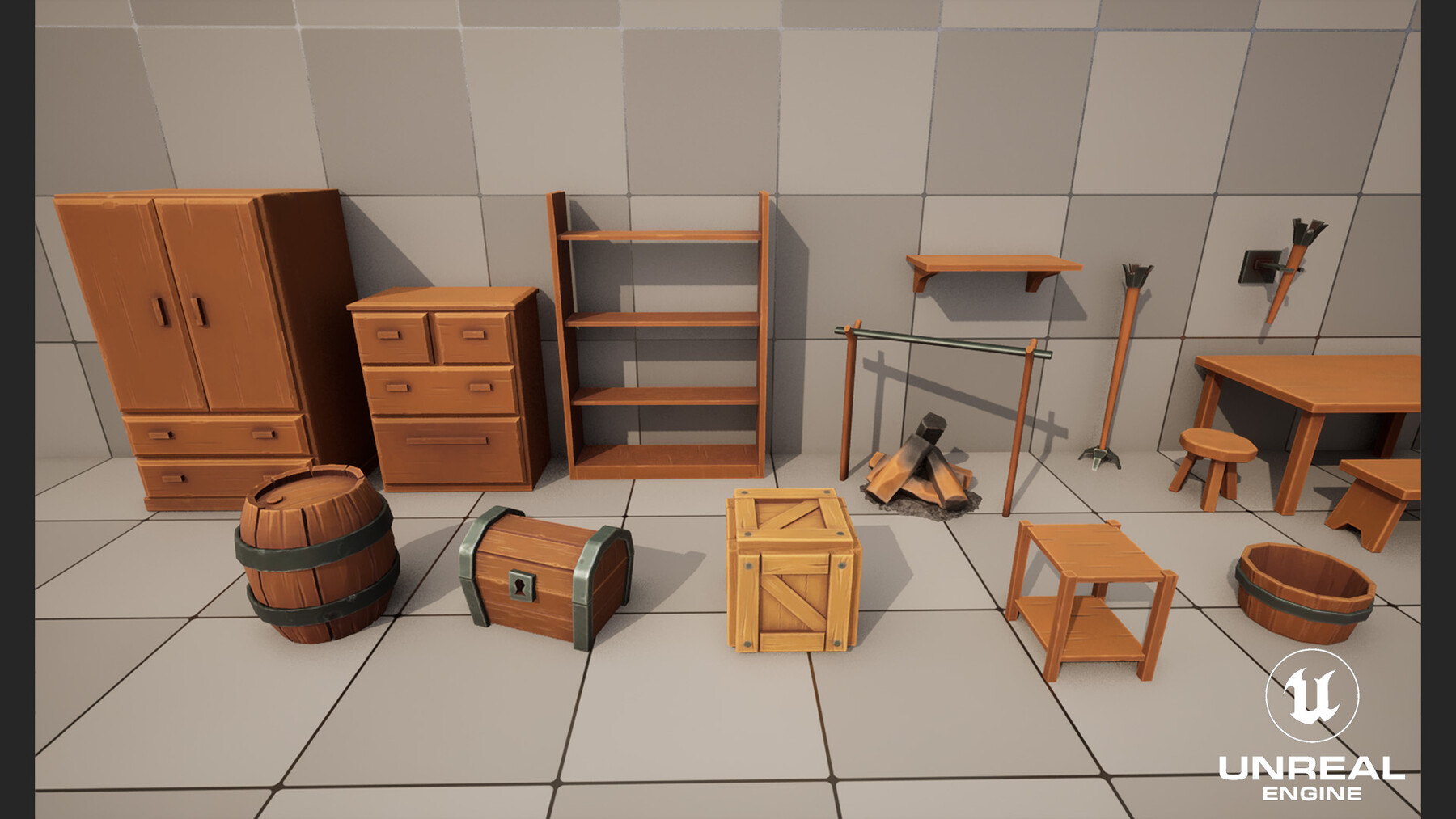 ArtStation - Stylized Wood Props | Game Assets