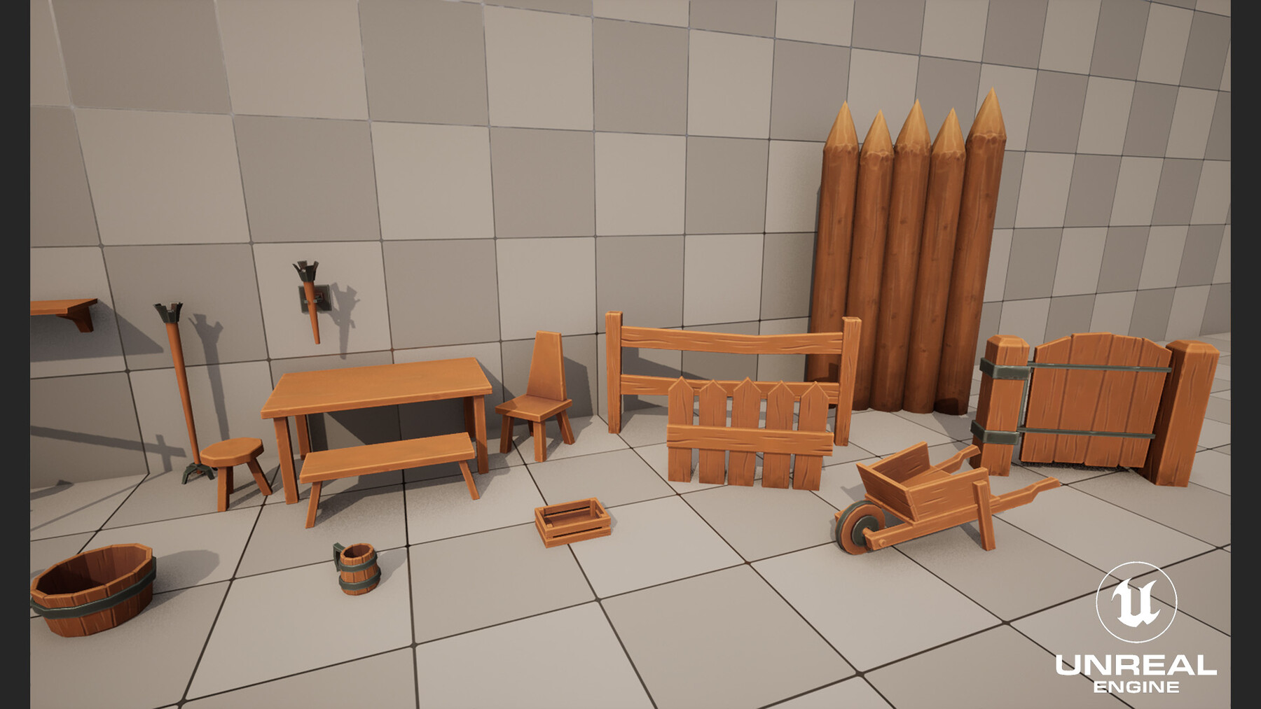 ArtStation - Stylized Wood Props | Game Assets