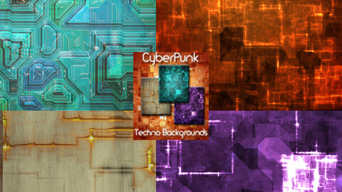 ArtStation - 10 Cyberpunk Techno Backgrounds | Artworks