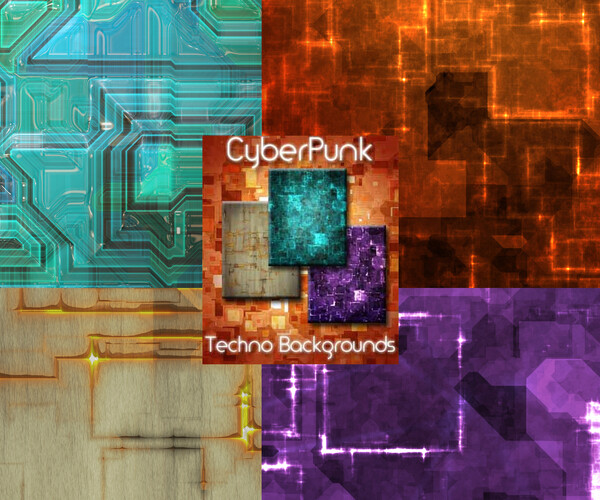 ArtStation - 10 Cyberpunk Techno Backgrounds | Artworks