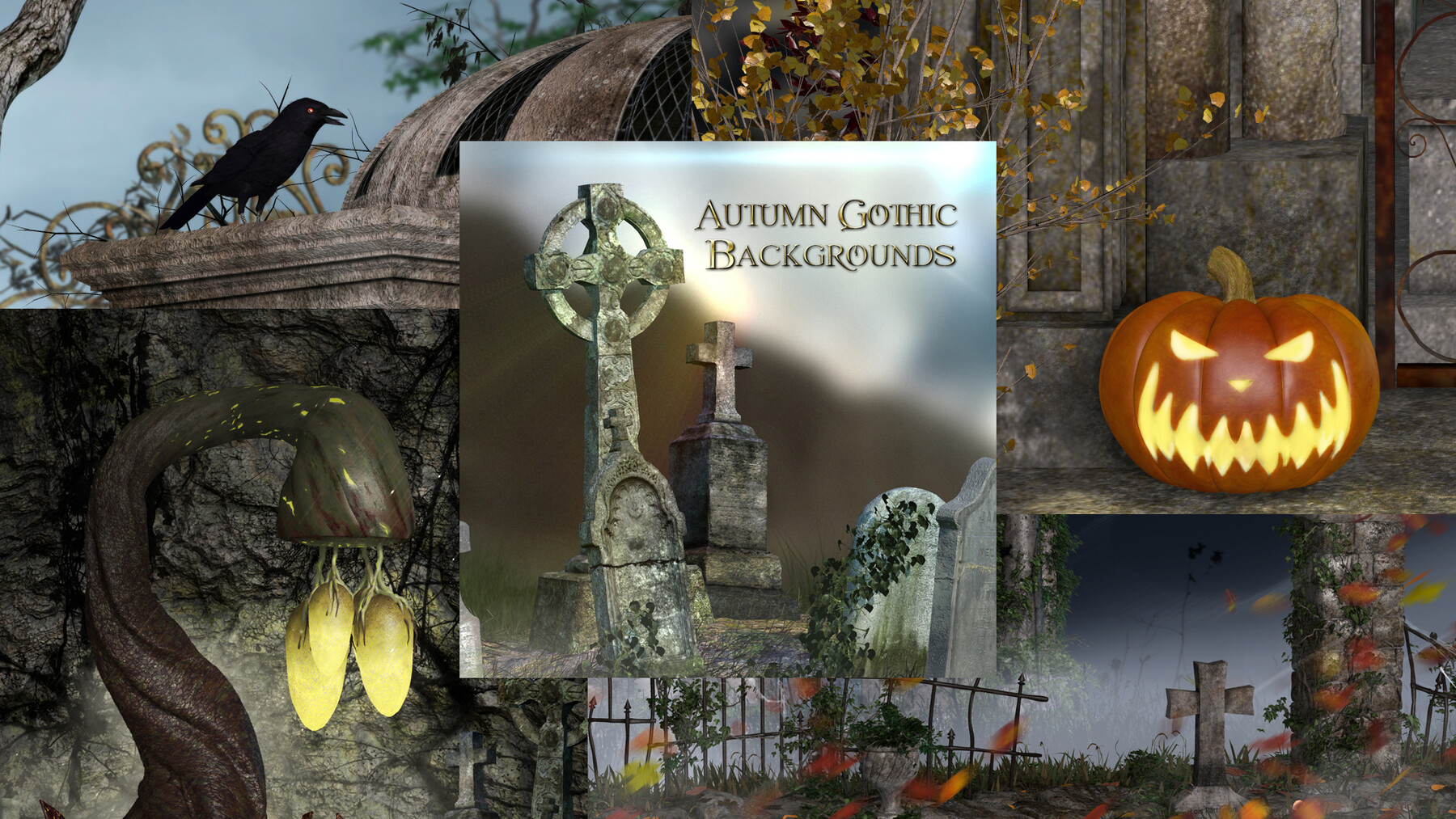 ArtStation - 6 Gothic Autumn Illustrations | Artworks