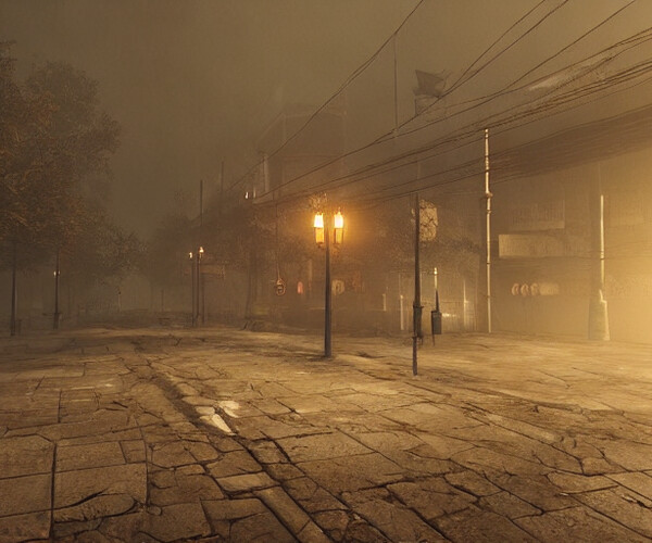 ArtStation - Spooky town Set | Artworks