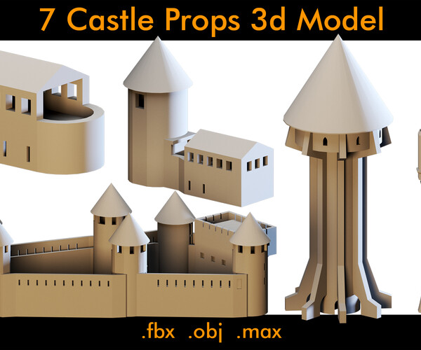 ArtStation - 7 Castle Props- 3d Model | Resources