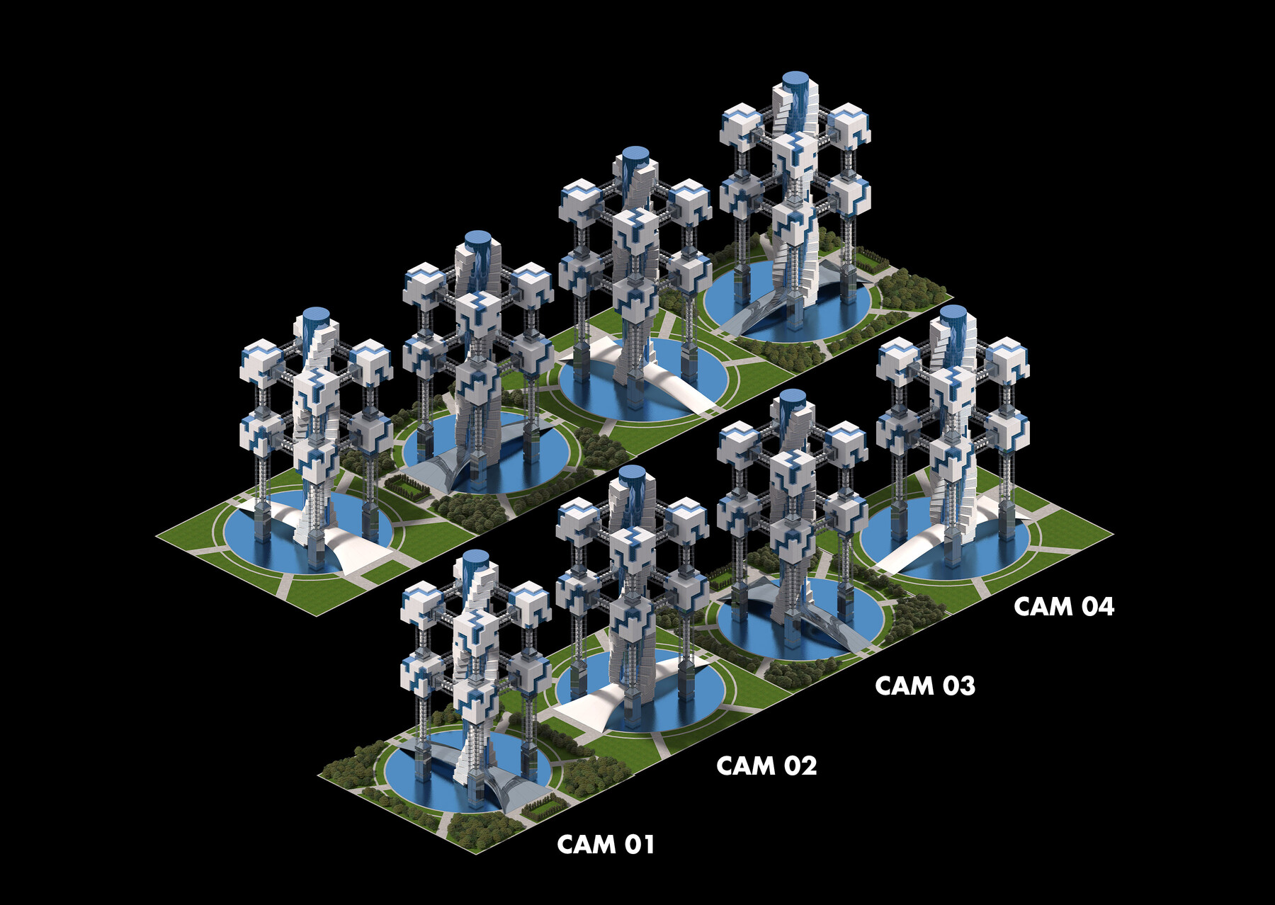ArtStation - Architecture (Tile#0023, 2x2) – Dimetric Projection ...