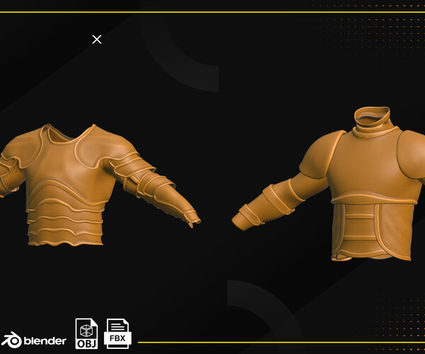 ArtStation - 12 Armour Base Mesh Vol.2 | Game Assets