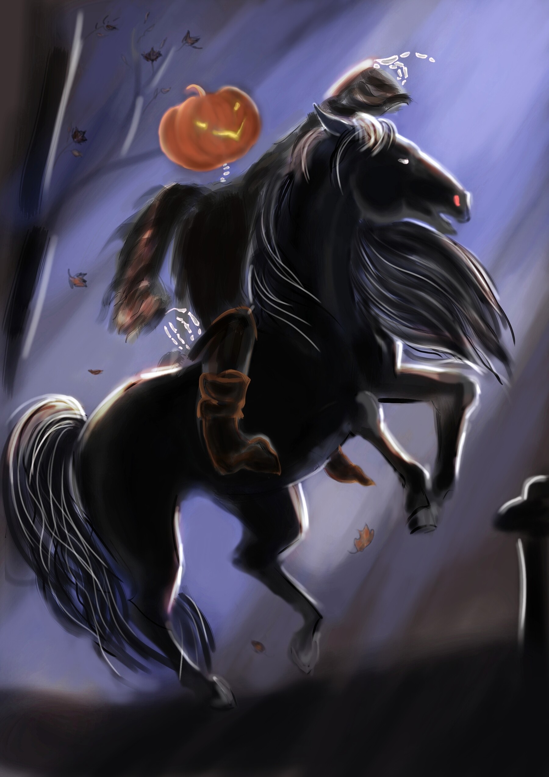 ArtStation - Jack Pumpkinhead on the horse | Artworks