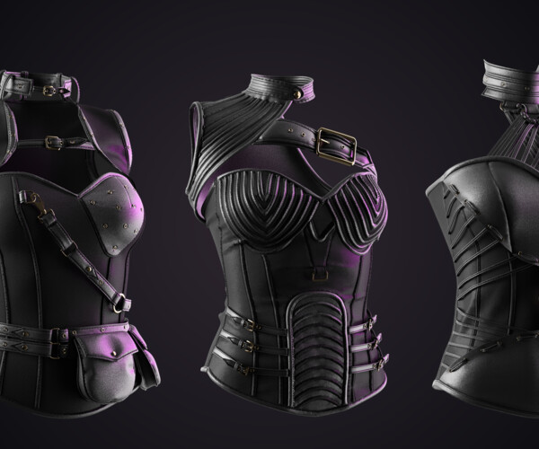 ArtStation - 3 Types Of Corset Marvelous Designer / Clo3D File (ZPRJ ...