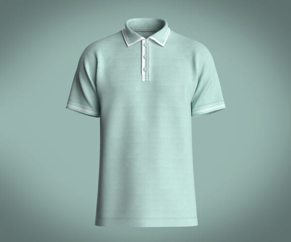 ArtStation - Men's Light Green Polo Shirt | Resources