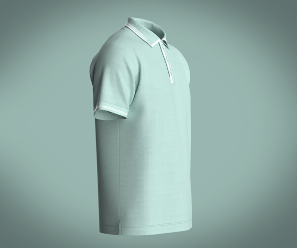ArtStation - Men's Light Green Polo Shirt | Resources