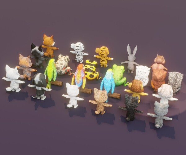 ArtStation - Animated Cartoon Animals Mega Pack | Game Assets