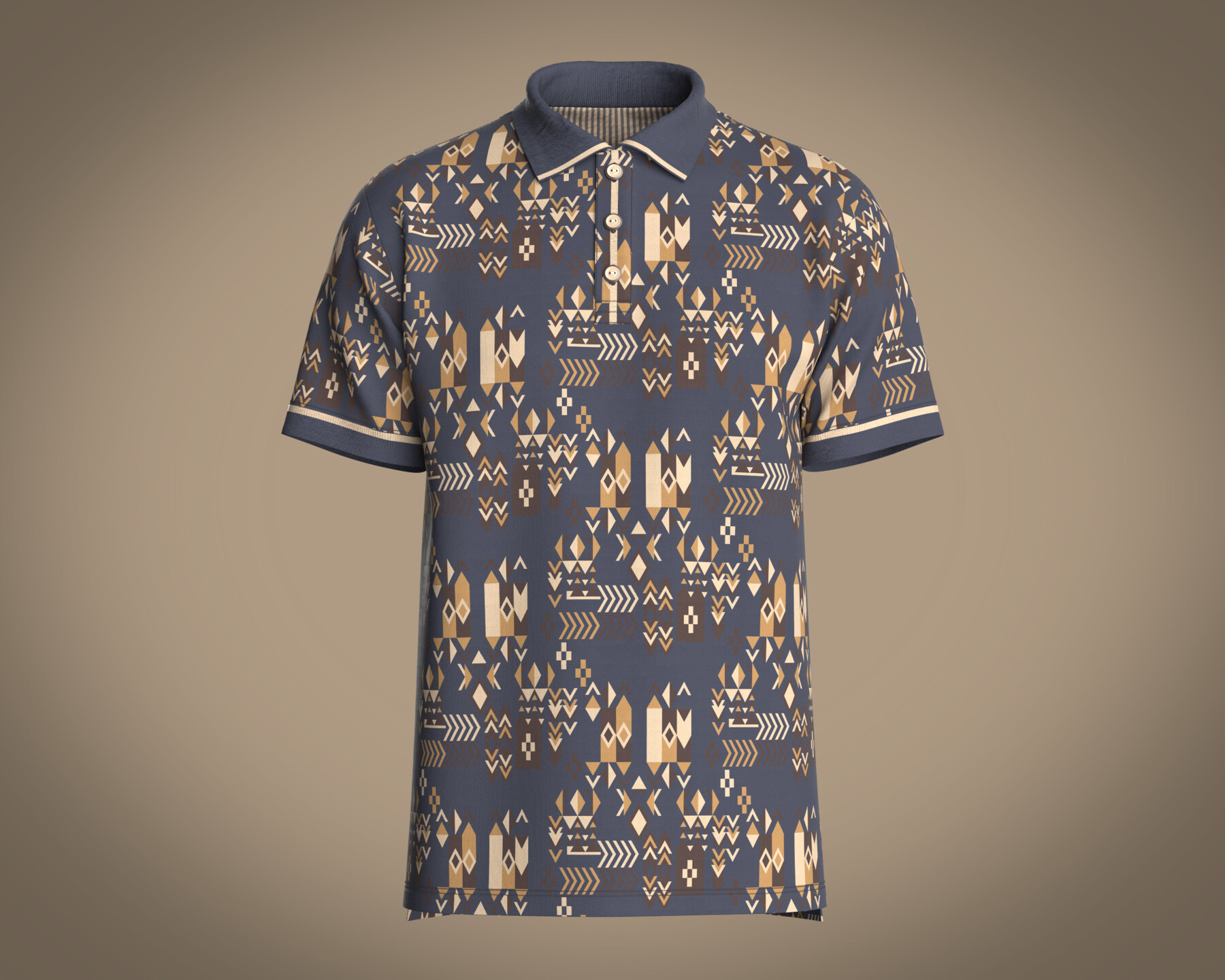 ArtStation - Men's Printed Polo Shirt | Resources