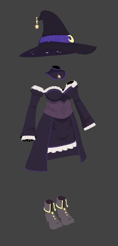 ArtStation - Witch Girl - 3D Anime Model | Game Assets