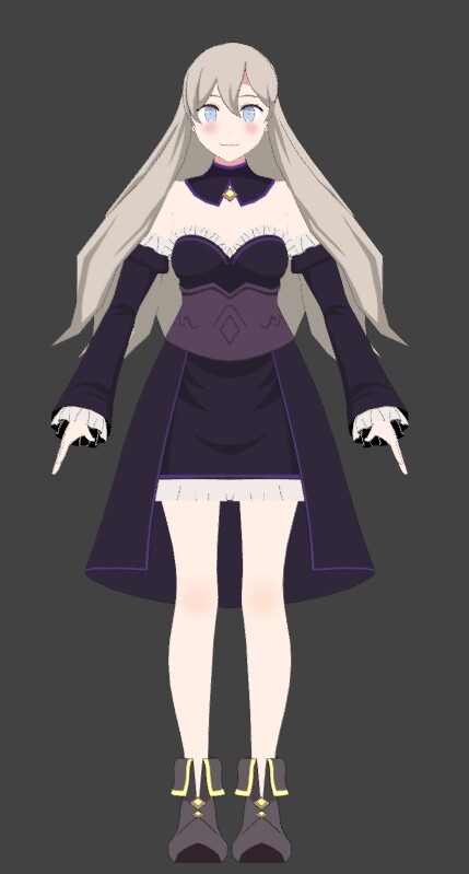 ArtStation - Witch Girl - 3D Anime Model | Game Assets