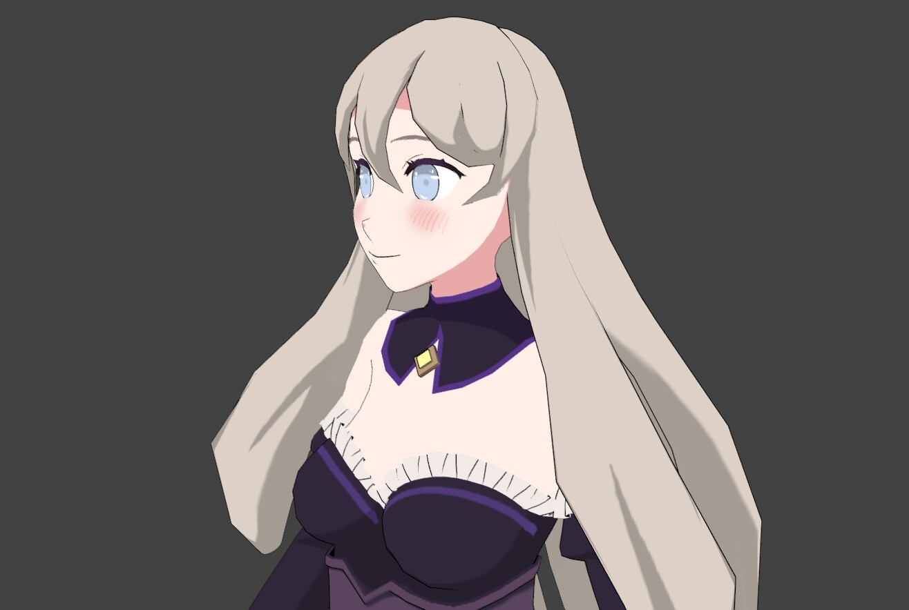 ArtStation - Witch Girl - 3D Anime Model | Game Assets