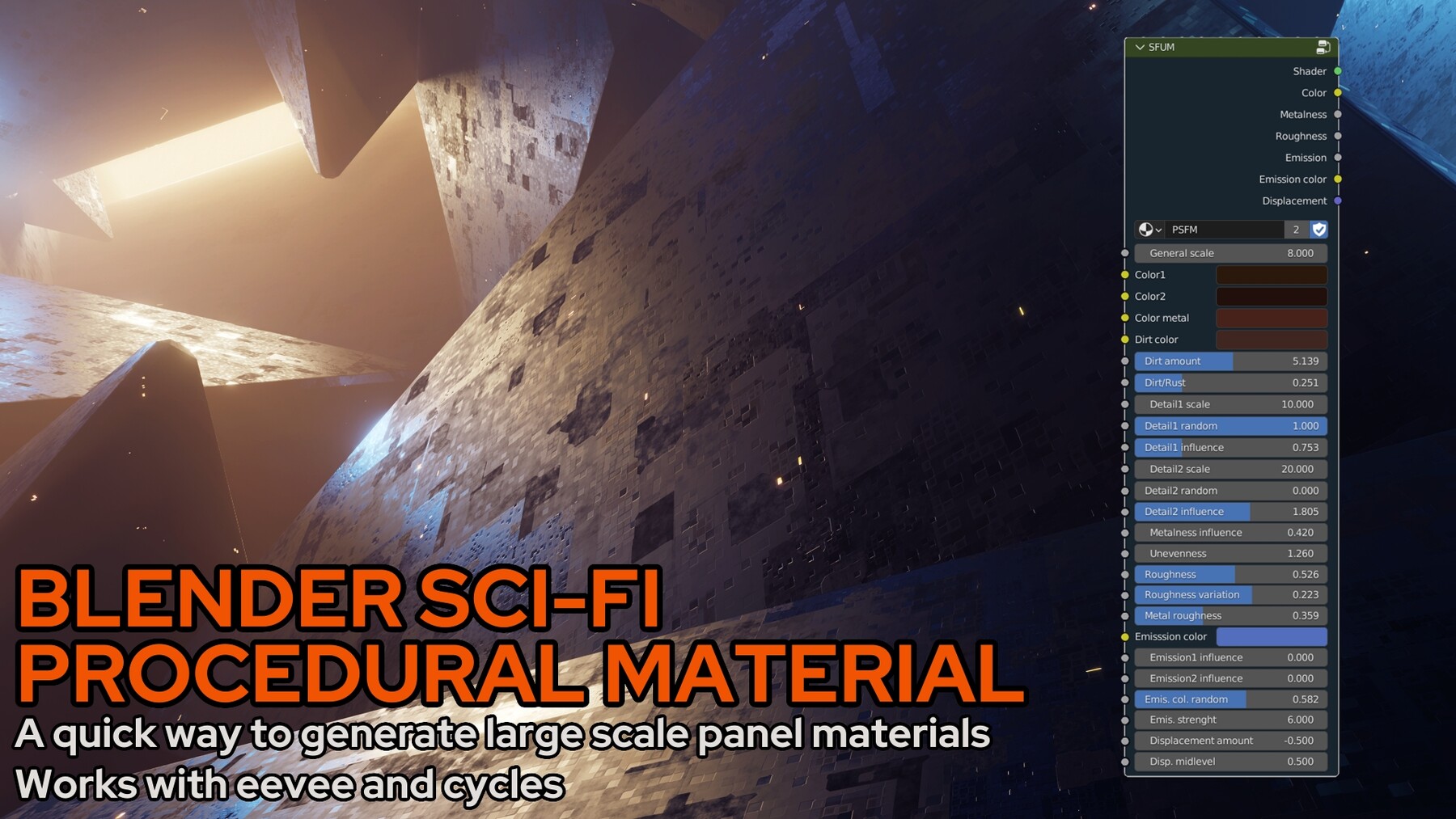 ArtStation - BLENDER Procedural sci-fi material shader | Resources
